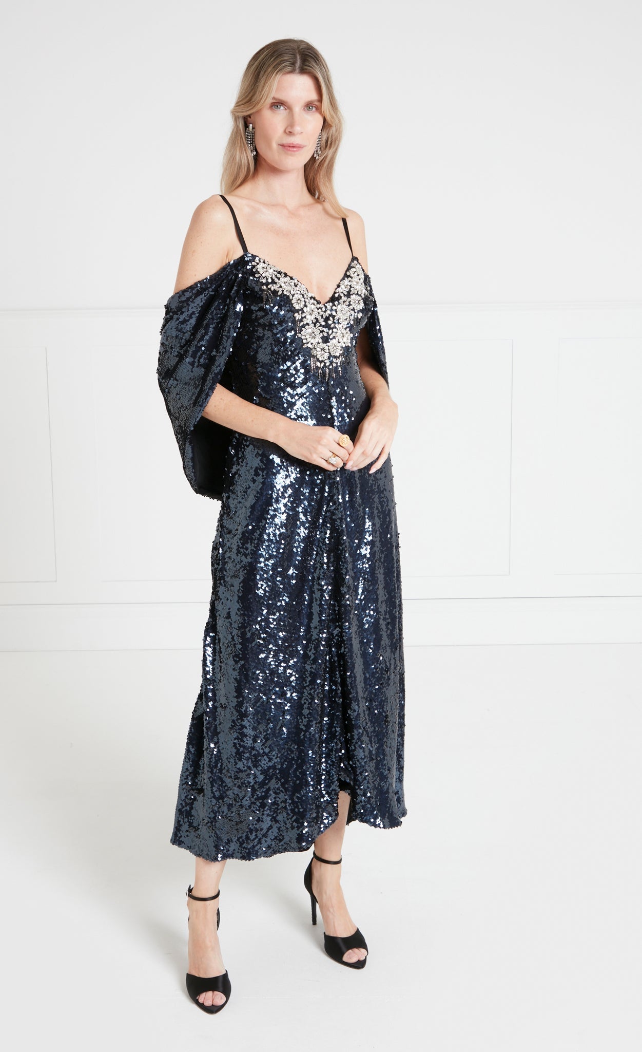 Salma Strappy Dress - Midnight | Dresses & Jumpsuits | Temperley London – Temperley London (INT)