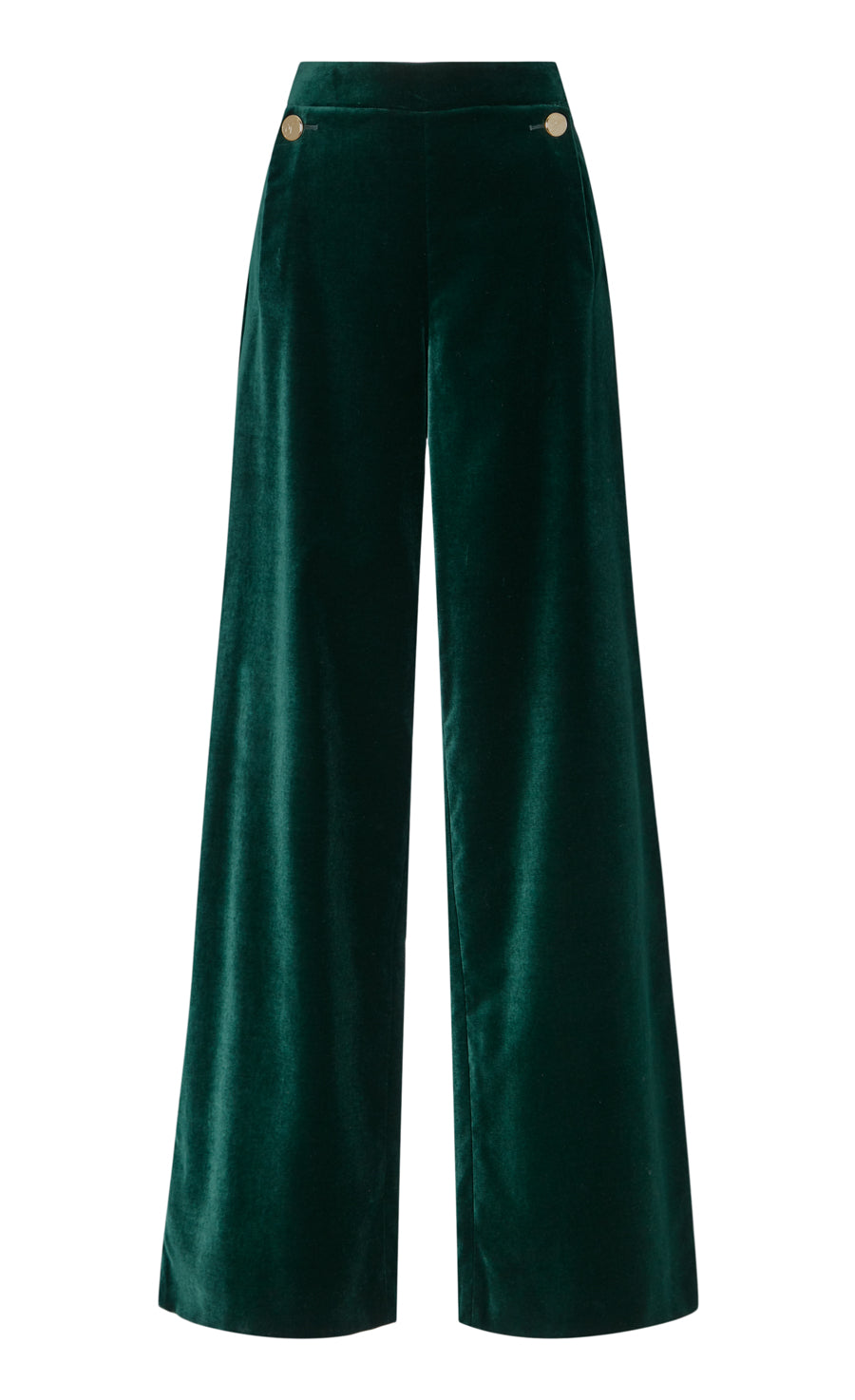 Clove Velvet Trousers - Emerald | Tailoring | Temperley London ...